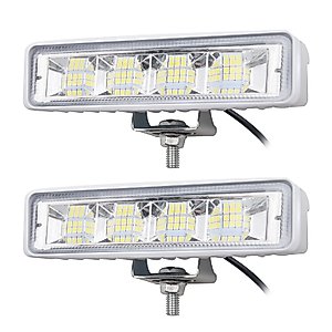 Acelane LED Boat Lights Marine Light Bar T-Top Spreader Light Bar White Flood Beams Boat Deck Lights Dock Lights IP67 Waterproof 12V 18W for Pontoon Boat Truck SUV Off-Road Night Fishing Accessories