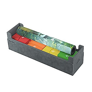 Gamegenic Dungeon S 550+ Convertible Deck and Game Accessories Box Double-Sleeved Card Storage Card Game Protector Nexofyber Surface Holds up to 550 Cards Midnight Gray Color Made, G20090