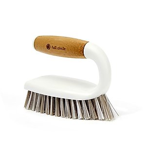 Full Circle Tough Stuff All-Purpose Scrub Brush, White 4.45" x 5.12" x 3.82"