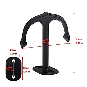 DEEKOUDT Anchor Two Prong Ceiling Hook for Closet Top Bathroom Kitchen Cabinet Garage Pack of 8 (Anchor Black)