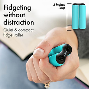 ONO Roller - Handheld Fidget Toy for Adults | Help Relieve Stress, Anxiety, Tension | Promotes Focus, Clarity | Compact, Portable Design (Junior Size/ABS Plastic, Teal)