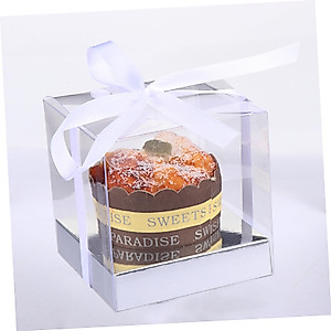 BESTOYARD 24 pcs cake box cupcakes containers clear container with lid candy takeout containers cake carrier holder cake containers with lids mini cupcake baby pvc carrying case Pretty