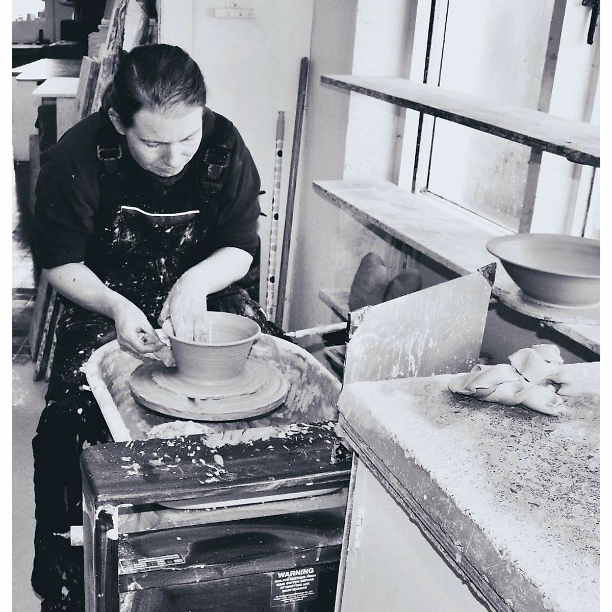 Castle Arch Pottery Handmade Party Platter with Dip Bowl. 9” Diameter Serving Plate with Celtic Spiral Logo. Original Irish Design Hand-Glazed for Durability and Quality of Finish (Blue)