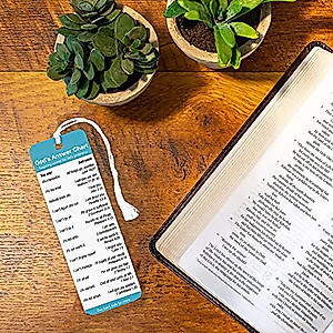 God's Answer Chart Bible Verses 2 x 6 Cardstock Tassel Bookmark, Pack of 12
