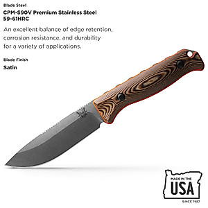 Benchmade - Saddle Mountain 15002 Hunting Knife with Orange G10 Handle (15002-1)