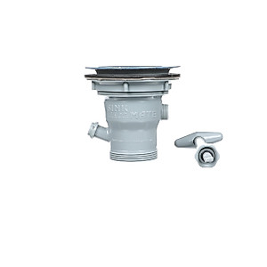 TOP-LINE SinkMate Universal ABS Rotary Drain with 6" Handle, 3-1/2" Sink Opening, 1-1/2" & 2" Outlet, Retail Packaging