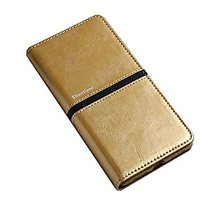 YZKJSZ Wallet Case for Oppo Reno 6 Pro 5G, Flip PU Elegant Retro Leather Case with Credit Card Slots and Stand Protective Cover for Oppo Reno 6 Pro 5G (6.55") - Golden