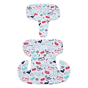 JYOKO Kids Cover Liner Made Cottton for car seat Compatible with Reducer Graco 4Ever (Dino Party)