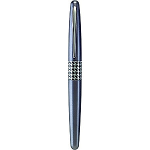 PILOT MR Retro Pop Collection Gel Roller Pen in Gift Box, Gray Barrel with Houndstooth Accent, Fine Point Stainless Steel Nib, Refillable Black Ink (91405)