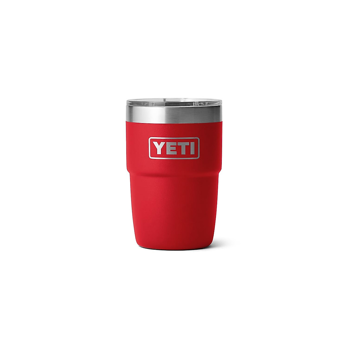 YETI Rambler 8 oz Stackable Cup, Stainless Steel, Vacuum Insulated Espresso Cup with MagSlider Lid, Rescue Red