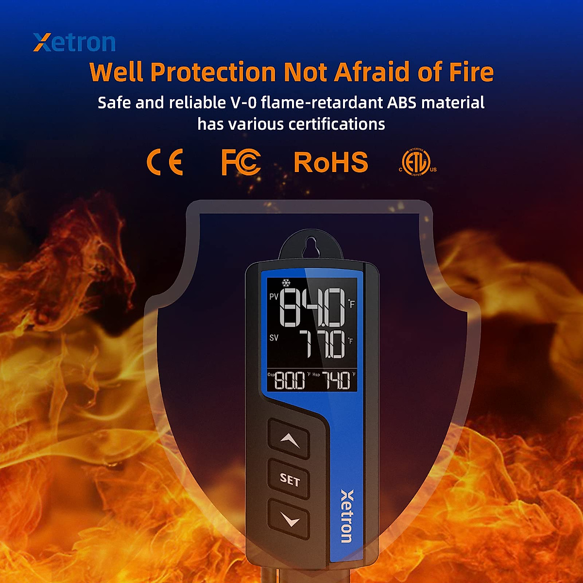 Xetron Temperature and Humidity Controller 110V 10A Digital Humidistat Thermostat Controller Pre-Wired Outlet for Fan Seed Fermentation Reptiles Heater, STC-1000ProTH NoAPP