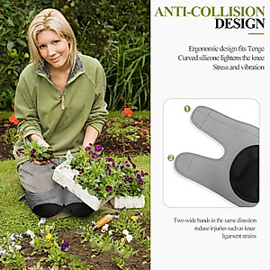 KRABICE Gardening Knee Pads, Adjustable Knee Pads with Thick Foam Cushion, Soft and Comfortable, for Gardening, Scrubbing Floors, Construction, Yoga, 1 Pair Outdoor Sports Elastic Knee Pads (Medium)