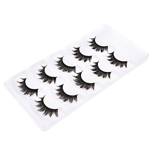 Wleec Beauty False Eyelashes, Dramatic Strip Lashes Pack Handmade Thick Fake Eyelashes Black (F36, 15 Pairs/3 Pack)
