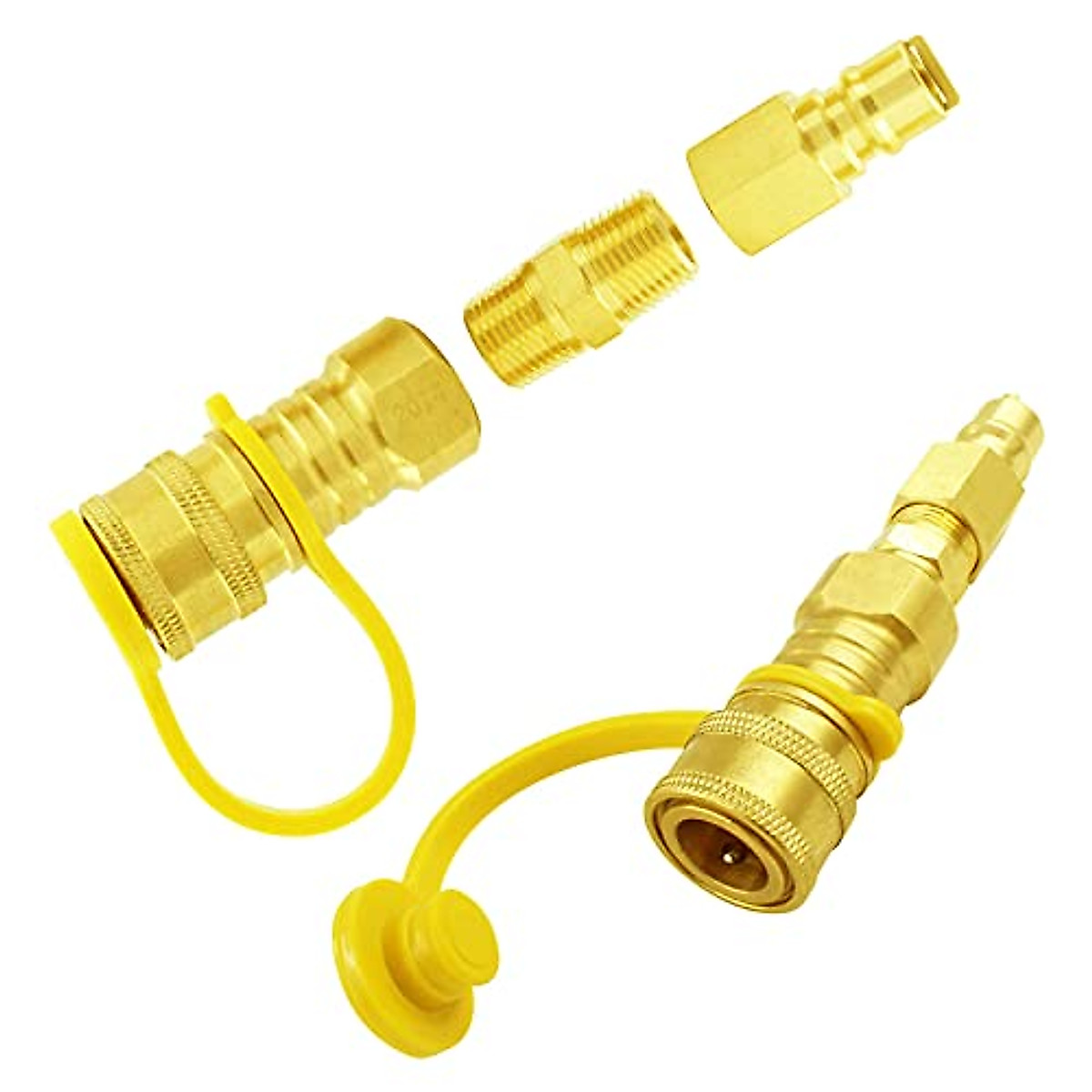 MCAMPAS 3/8 Inch Natural Gas Quick Connect Fittings, Natural and ...