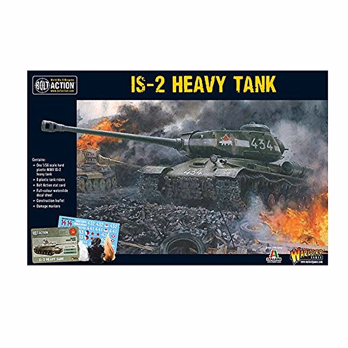 Bolt Action is-2 Heavy Tank 1:56 WWII Military Wargaming Plastic Model Kit