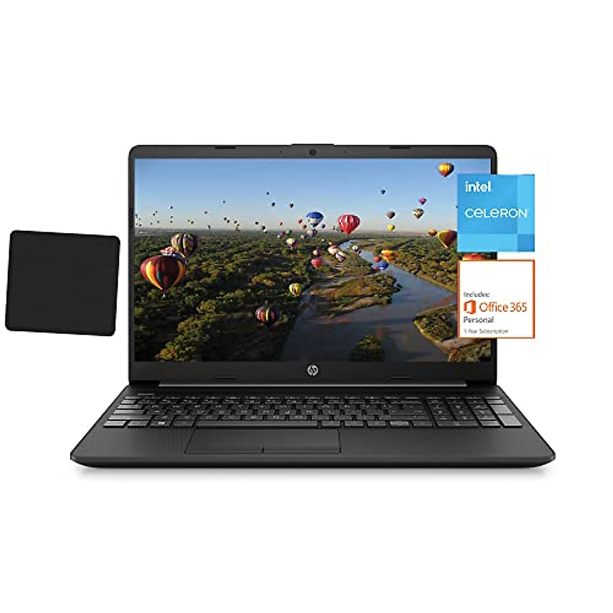 Newest 2021 HP 15.6 FHD IPS Laptop, Celeron N4020, 8GB RAM, 128GB SSD, Black, Type C, HDMI, Online Meeting, Windows 10 Home in S, Plues 1 Years Office 365 (H1001DW)