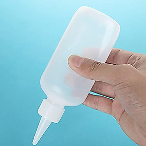 24 Pack 6oz Plastic Squeeze Bottles with Red Tip Caps and Measurement, Leak Proof Refillable Plastic Squeeze Condiment Bottles Container for BBQ, Ketchup, Sauces, Dressing, Syrup, Arts, Crafts, Glue