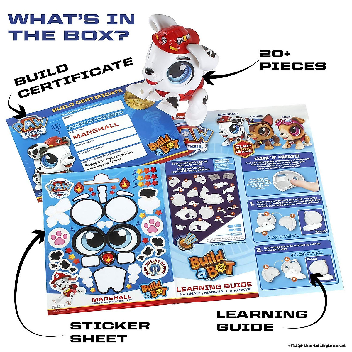 Paw Patrol Marshall Robotic Build-A-Bot Toy: Ages 4+ for Boys & Girls - Ideal Easter Gift!