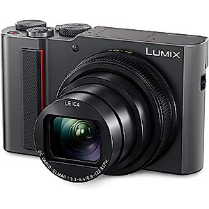 Panasonic LUMIX ZS200D 4K Digital Camera, 20.1MP 1-Inch Sensor, 15X Leica DC Vario-Elmar Lens, F3.3-6.4 Aperture, WiFi, Hybrid O.I.S. Stabilization, 3-Inch LCD, DC-ZS200DS (Silver)