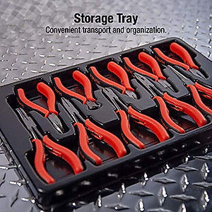 Sunex 3613V 7Pc Long Reach Pliers Set,Red