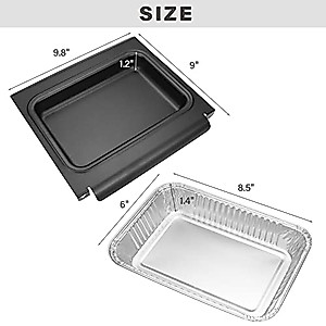 Grease Catcher with 10 Pack Aluminum Grease Cup Liners for Weber Spirit/Spirit II 200/300 Genesis and Genesis II LX200/300 Series Grill, Replacement Part Drip Pan for Weber Traveler 67047 83156 6415