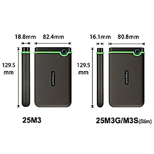 Transcend 1 TB StoreJet M3 Military Drop Tested USB 3.0 External Hard Drive