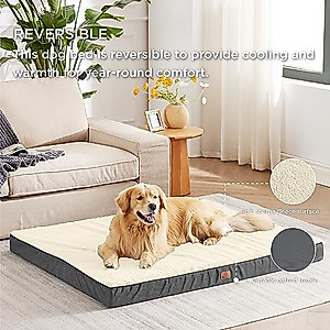 Bedsure XL Dog Bed Extra Large Orthopedic Dog Bed - Dog Beds with Removable Washable Cover for Extra Large Dogs, Egg Crate Foam Pet Bed Mat, Suitable for Dogs Up to 100 lbs