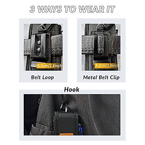 Multitool Sheath-EDC Pouch,Multi Tool Holster for Belt,Small Tactical Tool Pouch Accessories,Organizer Sheath Compatible with Multi Tool Case with Leather Logo and Belt Clip for Man