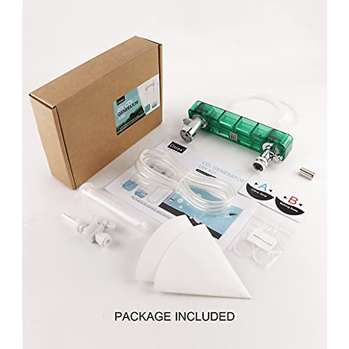 Clscea DIY CO2 Generator System Kit with Safety Valve 1 Second Quick Reaction for Aquarium Plants Integrated Design