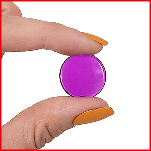 edxeducation Transparent Counters - Set of 500 - Bulk Colored Counters for Kids Math - 6 Colors - 3/4 in - Counting, Sorting, Light Panels, Bingo