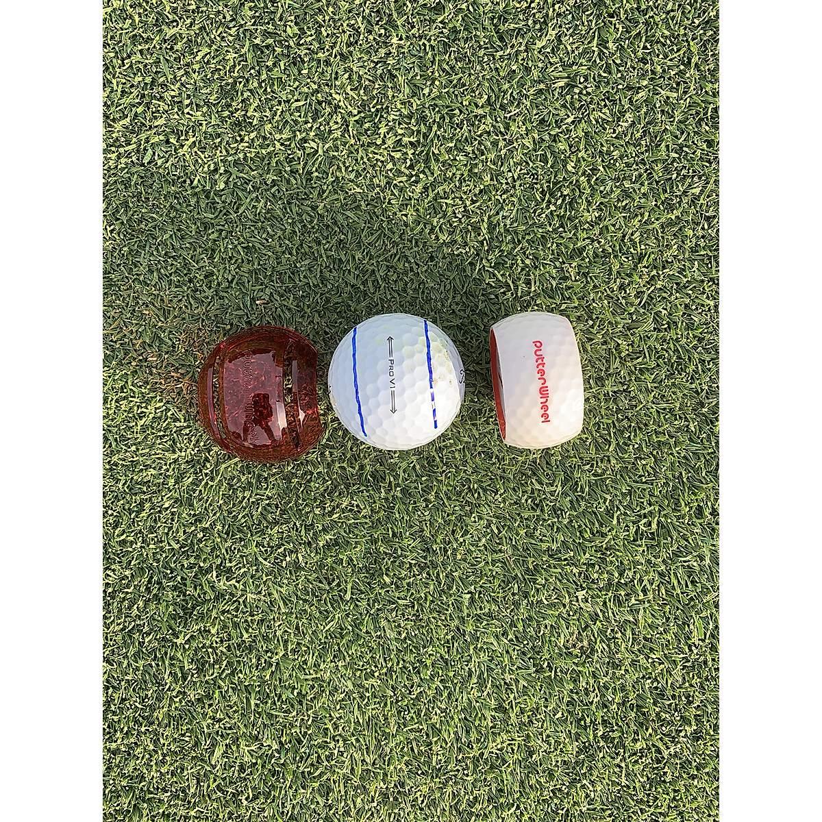 PutterWheel Golf Ball Putting Training Aid (3 Pack) – Golf Training System For Practice Green or Mat - Golf Putting Accuracy Trainer with Instant Feedback