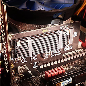 GLOTRENDS M.2 Heatsink with M.2 Thermal Pad for 2280 M.2 PCIe 4.0/3.0 NVMe SSD