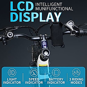 KORNORGE Electric Bike KC7, 26” Electric Bike for Adults with LCD Display, 350W Motor Ebike Up to 19.98 MPH, 36V 12.5Ah Battery, Dual Shock Absorber Electric Bicycle, White