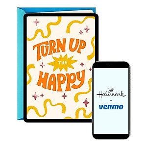 Hallmark and Venmo All-Occasion Card (Turn Up the Happy) for Birthdays, Graduations, Holidays