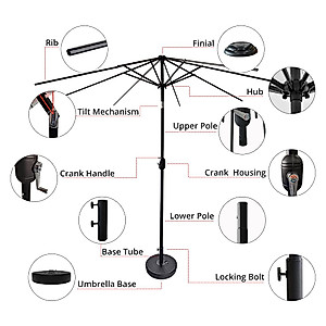 BANNER BUZZ MAKE IT VISIBLE BannerBuzz, Solid Market Umbrella, Topper & Hardware, Tent Fabric, 270 GSM, Dye Sublimation Printing Available in Octagon Shape (Beige)