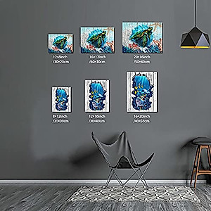 Canvas Wall Art For Bathroom Pictures For Wall Art Coastal Beach Submarine Picture Bedroom Living Room Bathroom Sign Blue Decor Ocean Canvas Artwork Paintings For Dining Room Office Spa 20x16 Inch