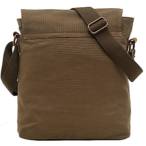 AIBAG Messenger Bag, Vintage Small Canvas Shoulder Crossbody Purse (Army Green)