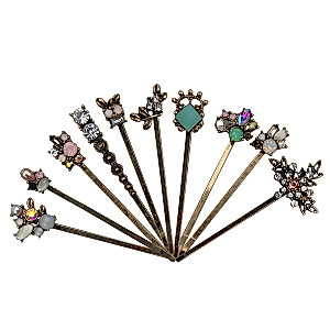 10Pcs Hair Clips Retro Hair Pins for Women Hairpins for Women Ladies and Girls Headwear Styling Tools Hair Accessories (10 Count (Pack of 1))