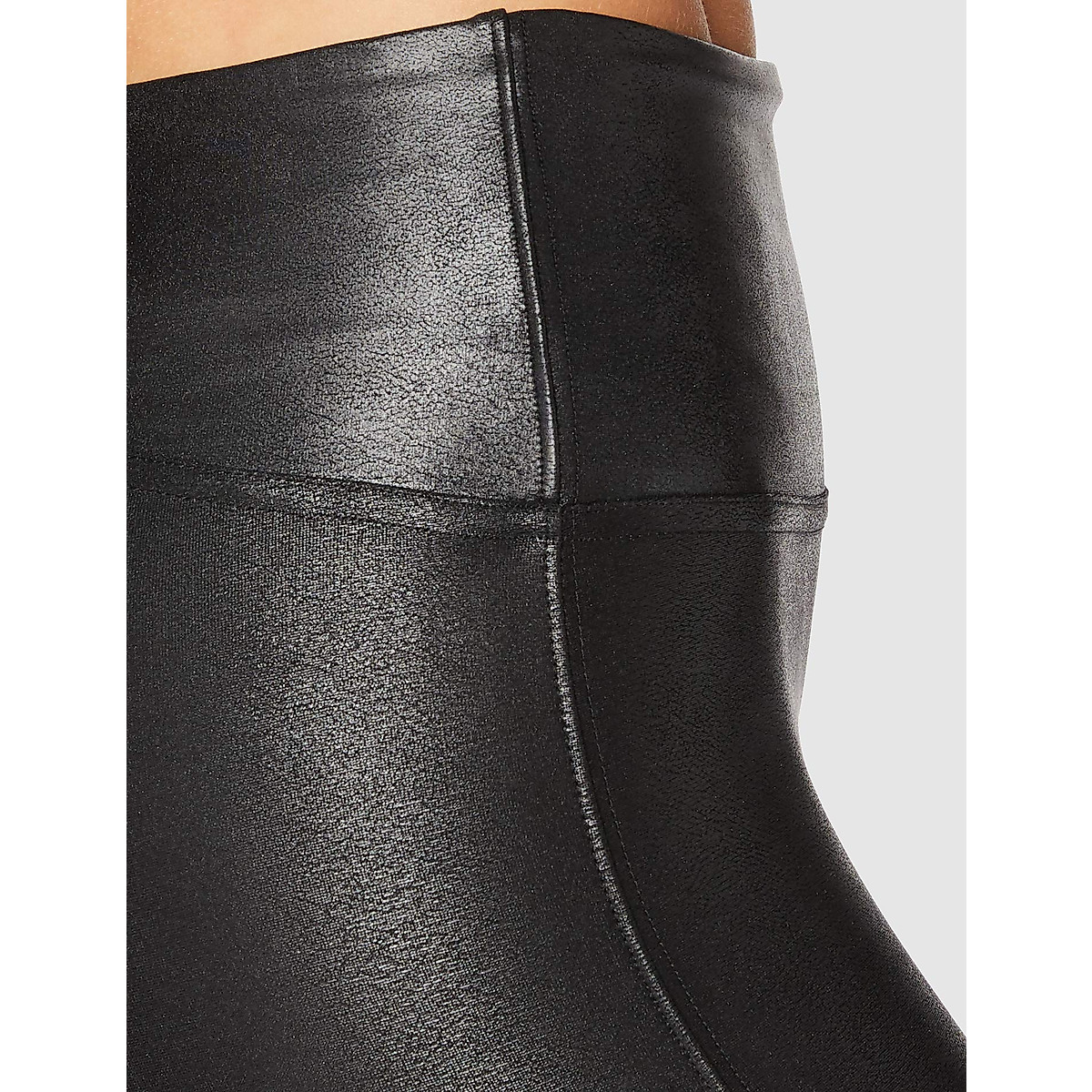 SPANX Faux Leather Moto Leggings Very Black XS 27