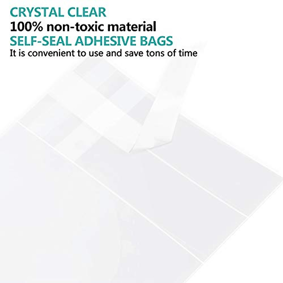 joybest 1000 Pcs - 6 x 9 Inch Clear Cello Cellophane Bags Self Sealing - 3.14 Mils Thick Cello Resealable Plastic Bag Fits 6 X 9 Prints, Photos, Cards & Envelopes