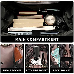 ALAZA African American Woman Afro Large Laptop Backpack Purse for Women Men Waterproof Anti Theft Roll Top Backpack, 13 - 17.3 inch