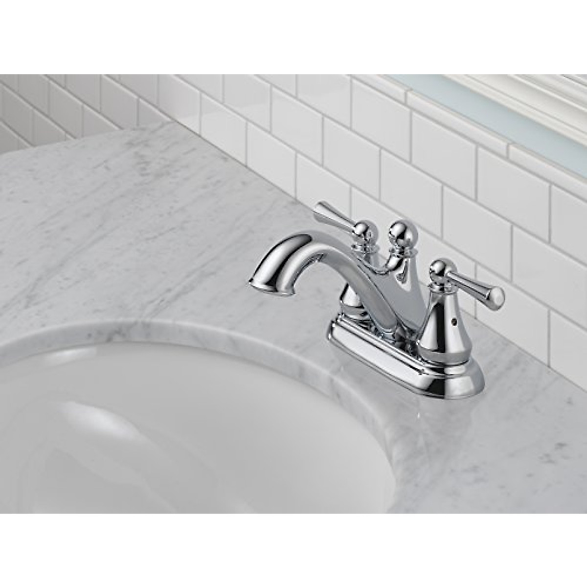 Delta Faucet Haywood Centerset Bathroom Faucet Chrome, Bathroom Sink Faucet, Drain Assembly, Chrome 25999LF