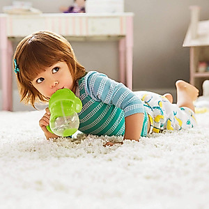 Munchkin Click Lock 7 Ounce Weighted Flexi-Straw Cup (2 Count, Green/Blue)