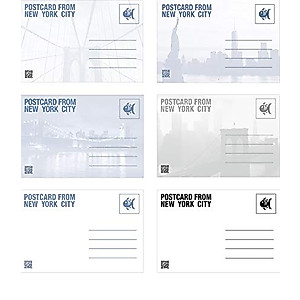 New York Postcards Set of 30 Styles. Collectible Edition of NYC Souvenirs Post Cards 4 x 6 of NY Landmarks, Skylines and Aerial Views. Made in USA