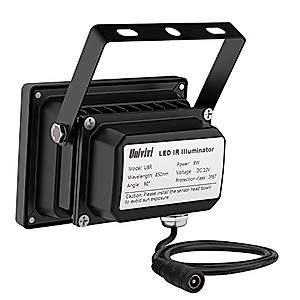 Univivi IR Illuminator 90 Degree Wide Angle 8-LEDs IR Infrared Light 850nm Infrared Illuminator for Night Vision IP67 Waterproof Outdoor for Security Cameras