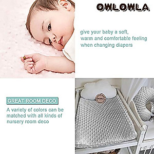Owlowla Changing Pad Cover, Soft Minky Dots Changing Table Sheets for Baby Boy and Girl(Khaki)