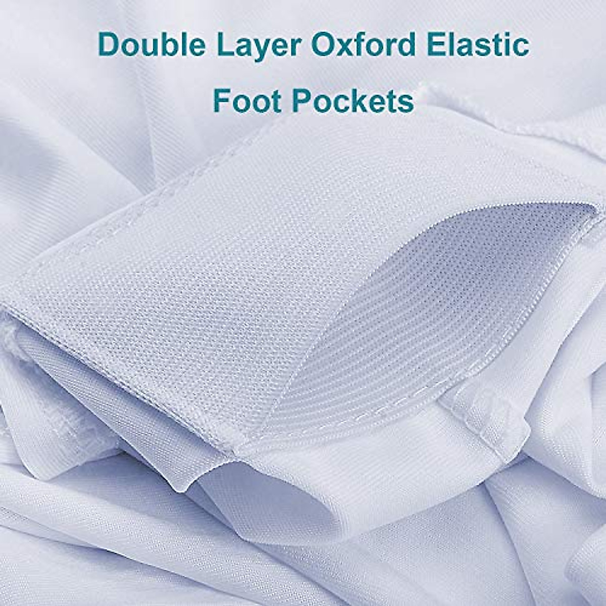 RELIANCER 2 Pack 36inch Highboy Cocktail Round Spandex Table Cover Four-Way Tight Fitted Stretch Tablecloth Table Cloth for Outdoor Party DJ Tradeshow Banquet Vendor Wedding(2PC 36''X43'',White)