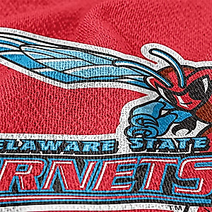 LOGOVISION Delaware State University Blanket, 50"x60" Primary Logo Woven Tapestry Cotton Blend Fringed Throw Blanket