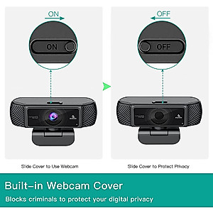 NexiGo N680 1080P Business Webcam with Microphone, Software and Privacy Cover, AutoFocus, Streaming USB Web Camera, for Online Class, Zoom Meeting Skype Facetime Teams, PC Mac Laptop Desktop