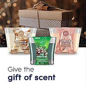 Glade Candle Marshmallow Irish Cream, Fragrance Candle Infused with Essential Oils, Air Freshener Candle, 3-Wick Candle, 6.8 Oz, 3 Count